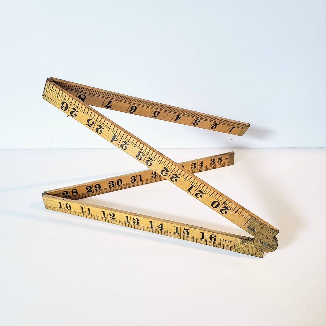 Antique Rabone 3 Foot 4-fold Boxwood Ruler, No. 1167, Imperial Ruler ...