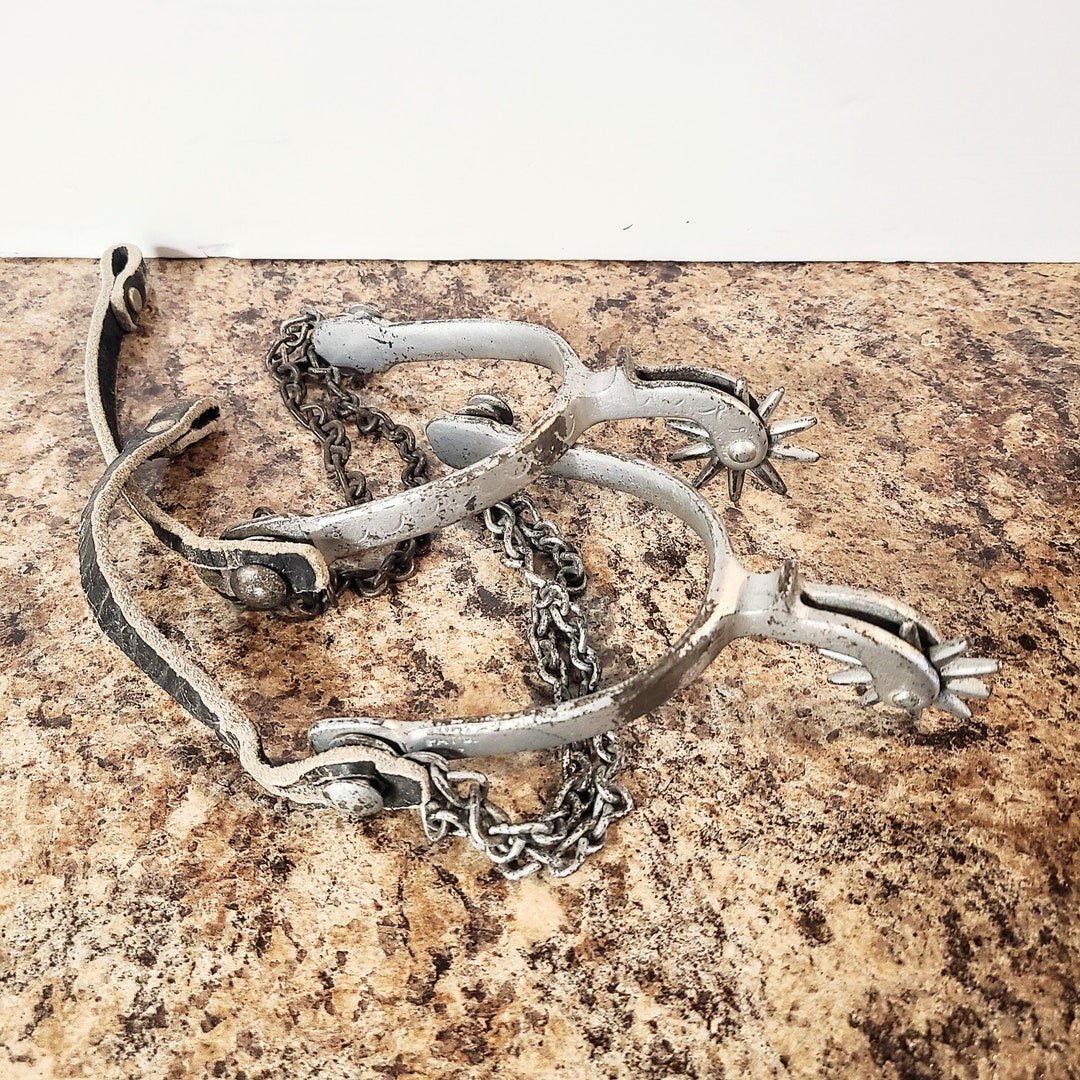 Genuine August Buermann Metal Spurs, Patented, Antique Steel Spurs ...