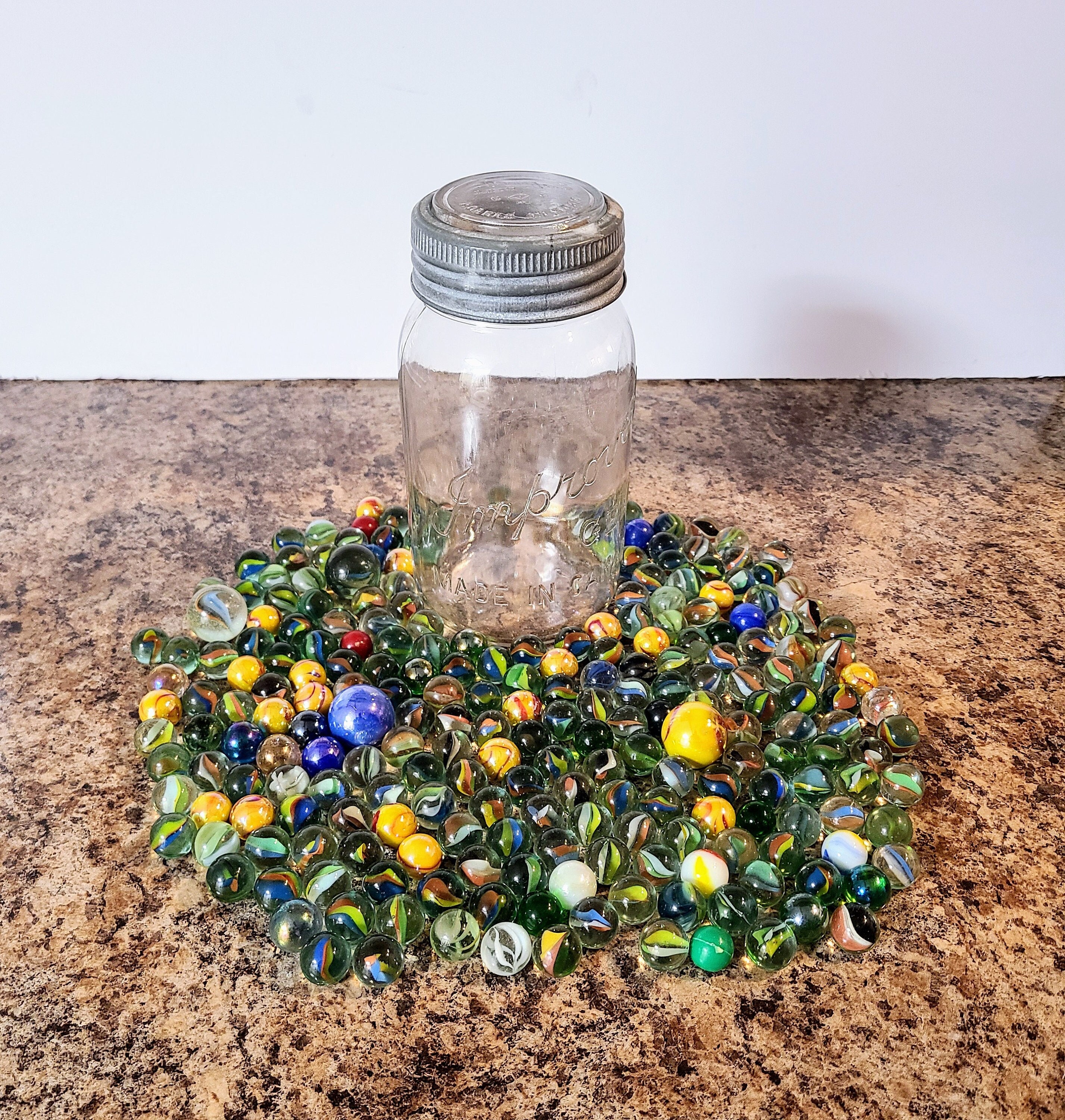 Marbles In Mason Jars