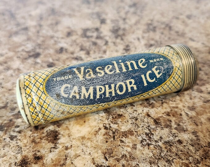 Antique VASELINE Camphor Ice, Metal Medicinal Tube, Made in Canada - Etsy