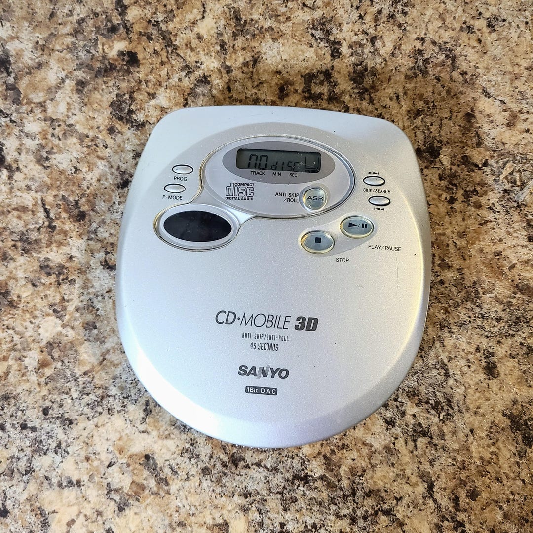 Vintage Sanyo Portable CD Player, Model CDP-4100CR, CD Walkman Style ...