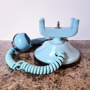 Blue Rotary Telephone, Vintage Automatic Electric Type 1A Desktop ...