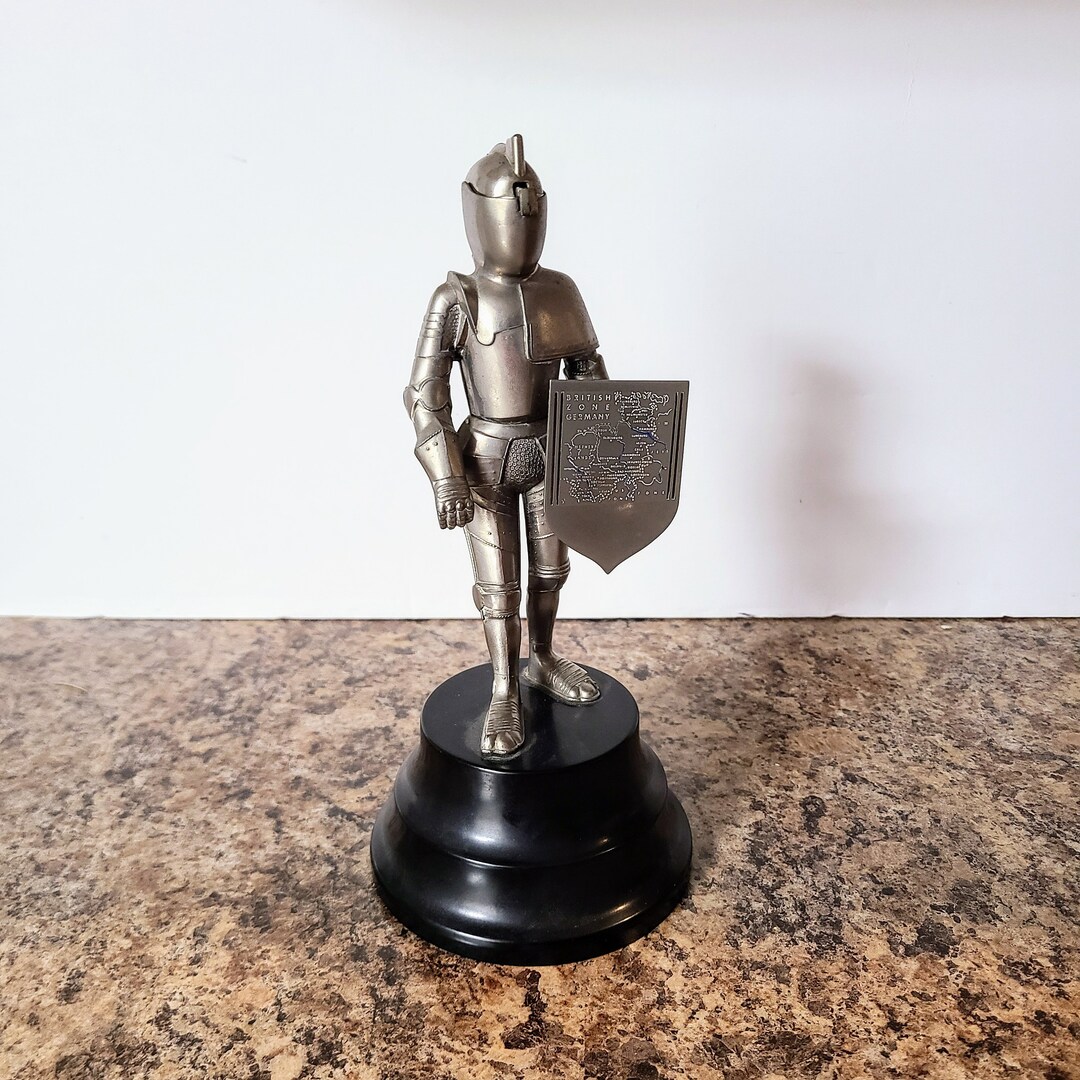 1940s WW2 Standing Knight Musical Lighter, British Zone Germany, 8 Tall ...