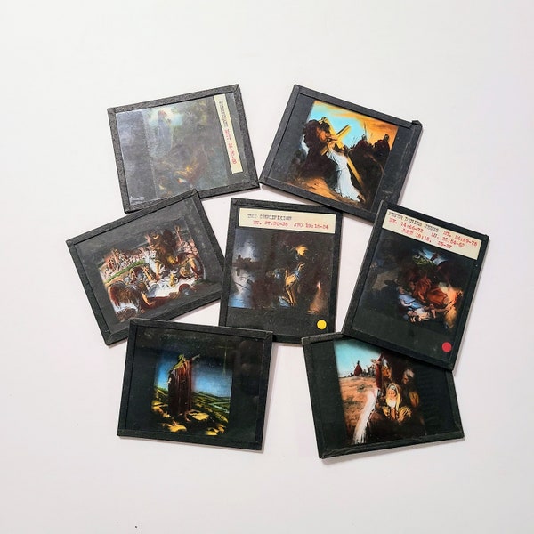 Antique Magic Lantern Glass Slides - Etsy
