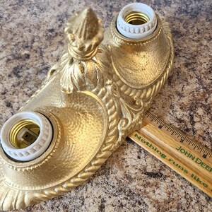 Vintage Moe Bridges Ceiling Light Fixture, Cast Iron, Gold Finish ...