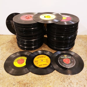 Lot of 20 Vintage '45 RPM' Vinyl Records, No Sleeves, 1960s-80s, Bulk ...