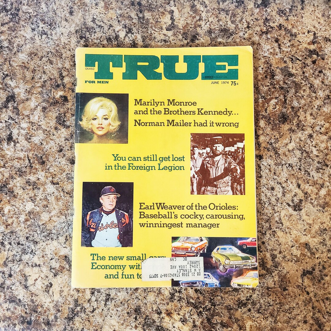 Vintage TRUE Magazine, Marilyn Monroe Cover, June 1974, Lou Marchetti ...