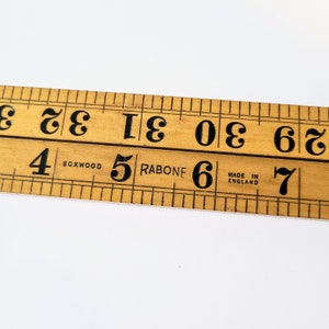 Antique Rabone 3 Foot 4-fold Boxwood Ruler, No. 1167, Imperial Ruler ...