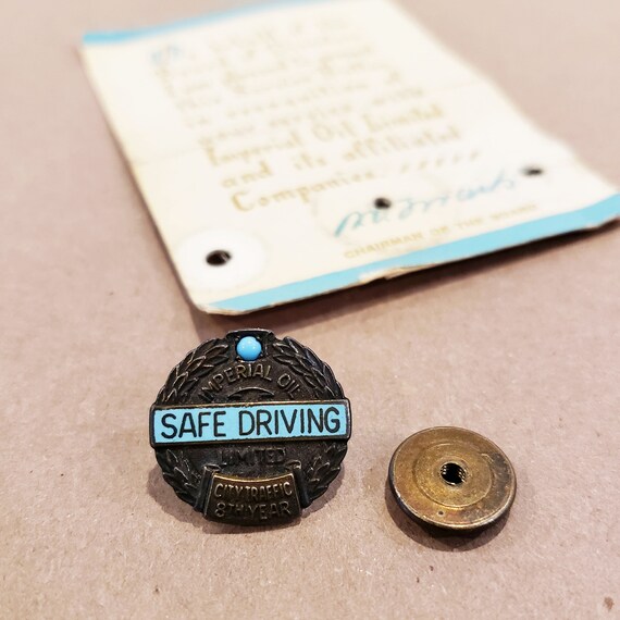 Rare 1930s Imperial Oil Safe Driving Pin, Sterling Si… - Gem