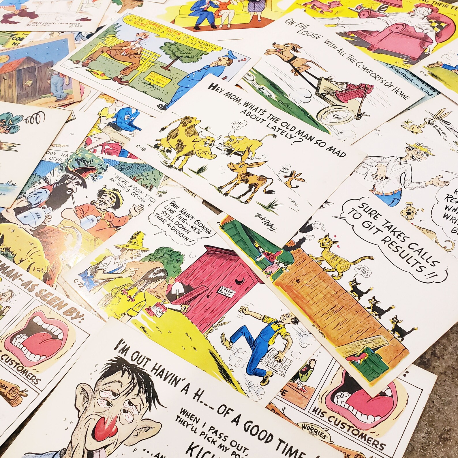 Lot of 44 Vintage 1950s Comic Postcards Funny Postcards - Etsy
