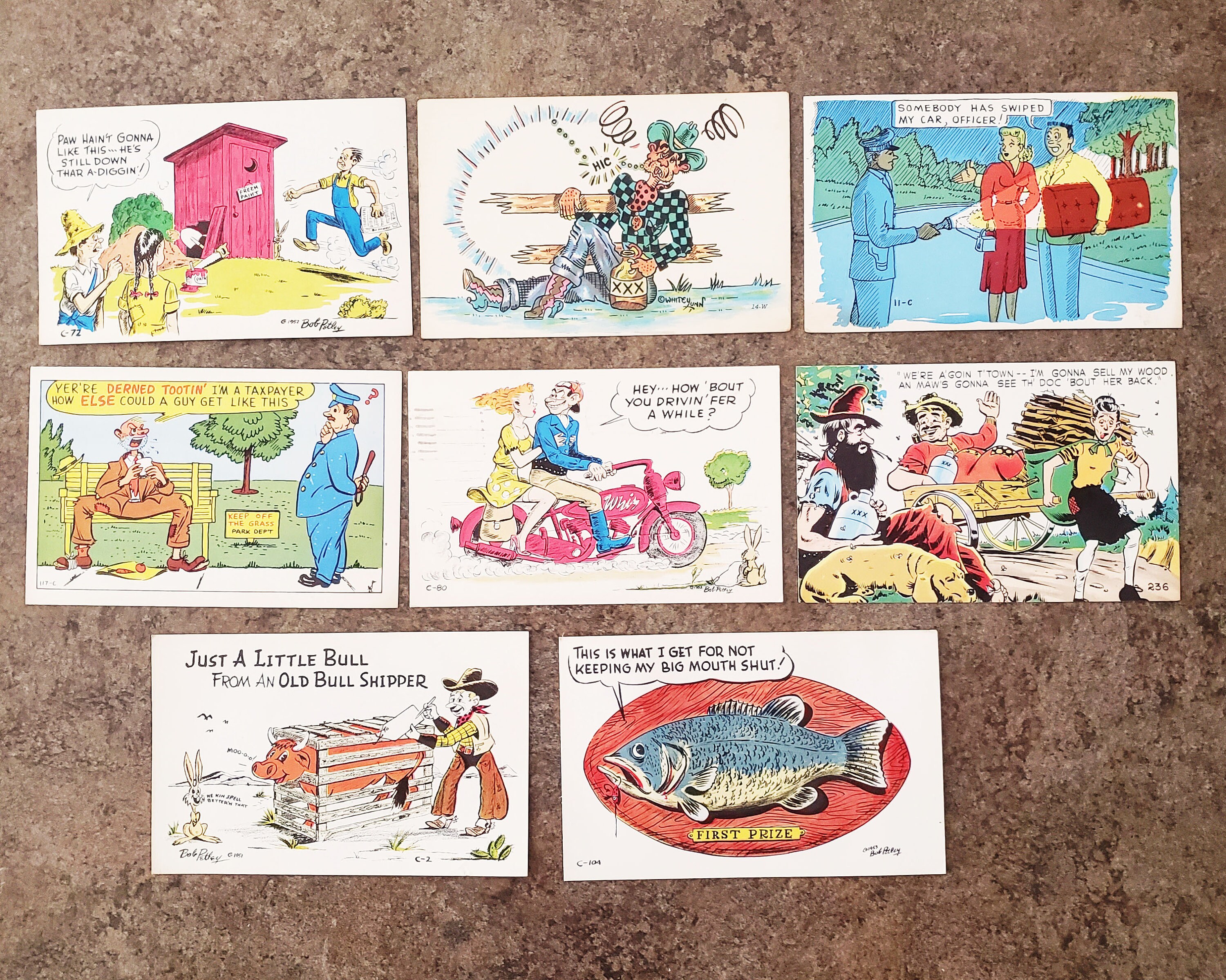 Lot of 44 Vintage 1950s Comic Postcards Funny Postcards | Etsy