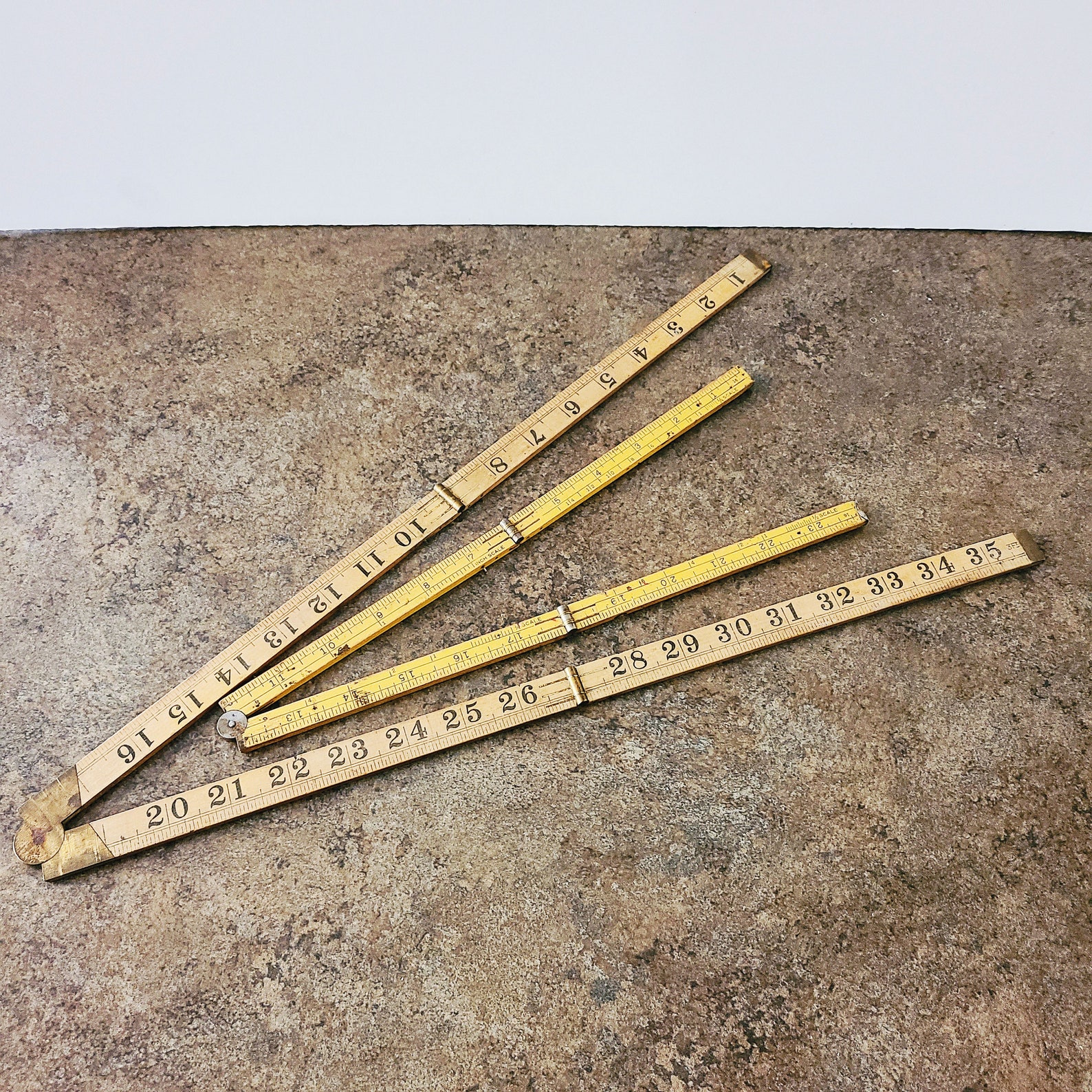 1930s Pair of Rustic 4-fold Boxwood Rulers Rabone & Stanley | Etsy