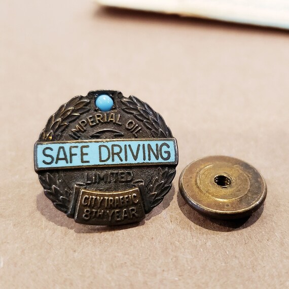 Rare 1930s Imperial Oil Safe Driving Pin, Sterling Si… - Gem