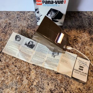 Vintage GAF Pana-vue 1 Slide Viewer, Lighted Battery/ac Slide Viewer ...
