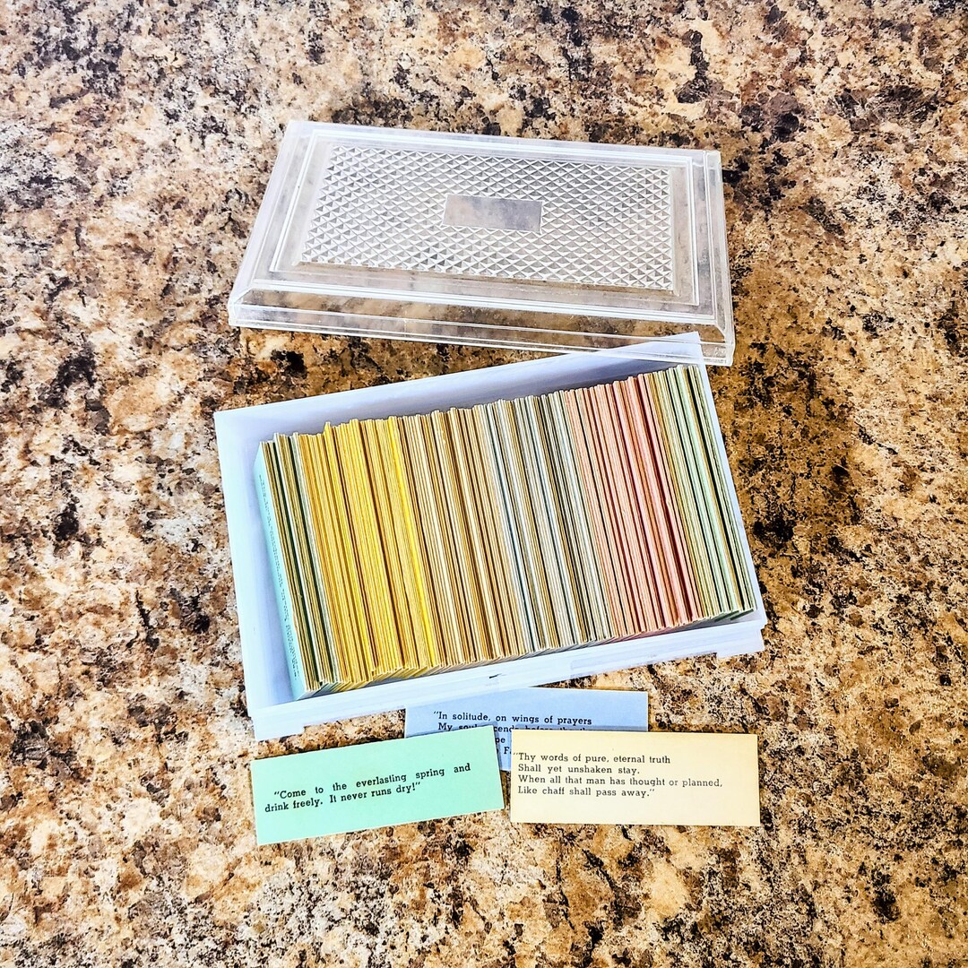 Vintage Faithful Words Promise Box, Cards of Psalms & Scripture Quotes ...