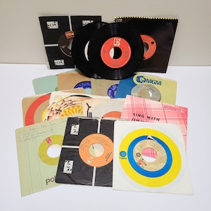 Lot of 20 Vintage '45 RPM' Vinyl Records, All With Sleeves, Bulk 45 RPM ...