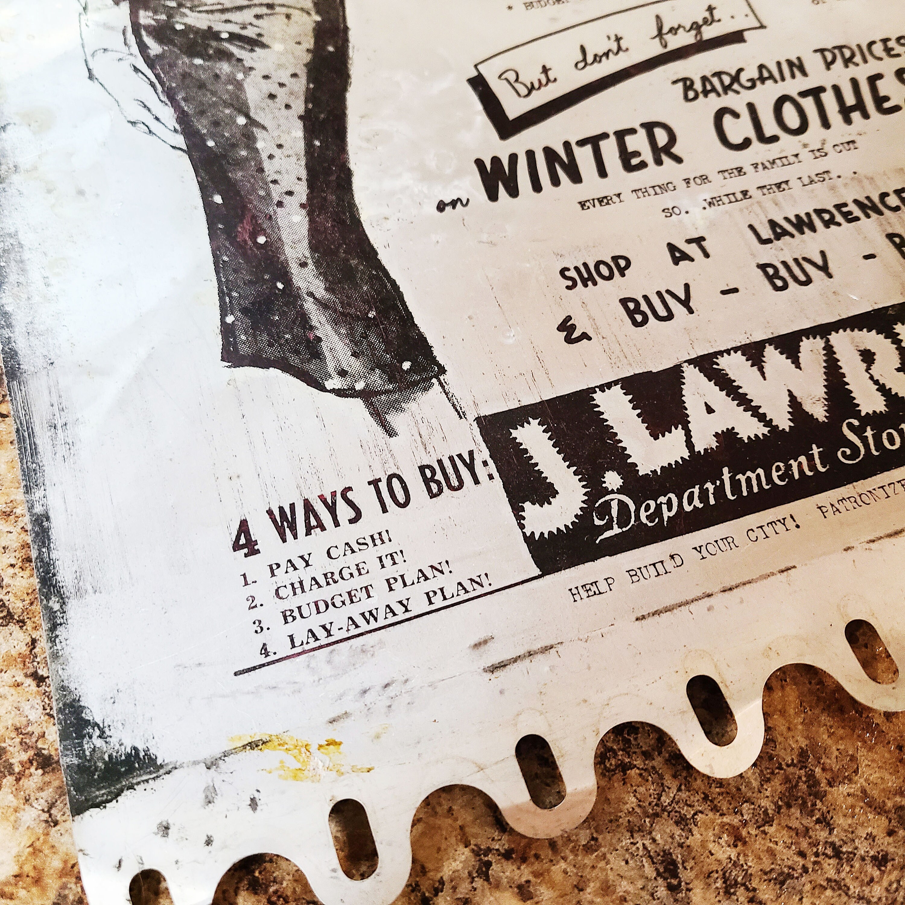 1956 Aluminum Newspaper Sheet Print Plate J Lawrence | Etsy