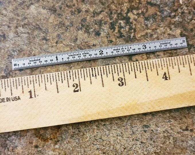 Vintage Pioneer 4 Metal Ruler, 32 & 64th Increments, Machinists Rule ...