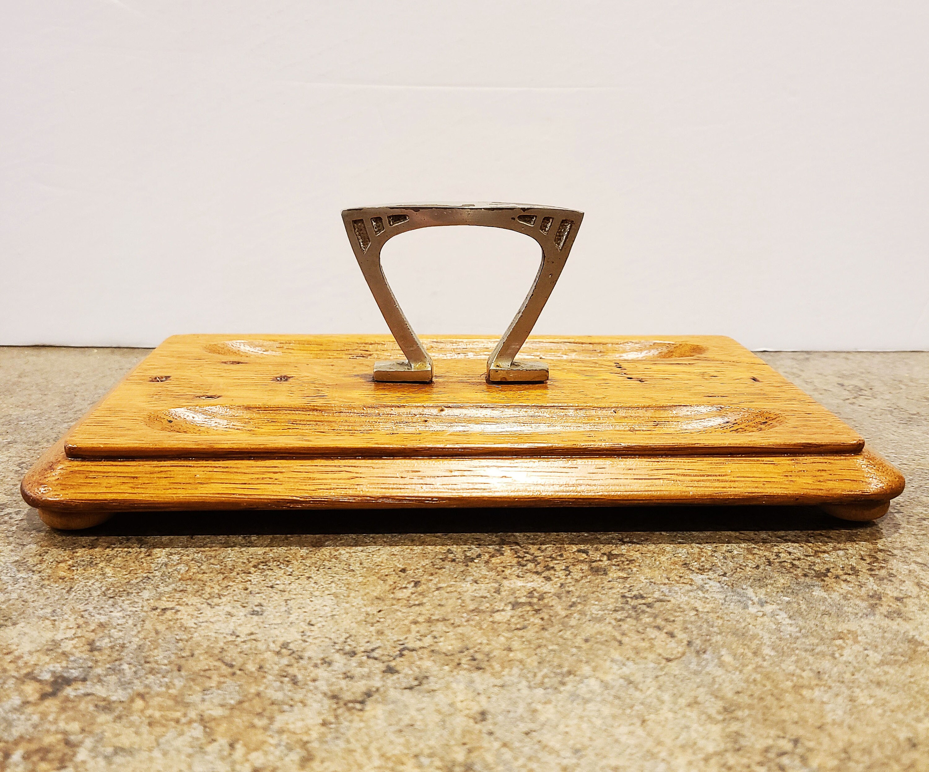 Antique Wooden Oak Ink Pot Stand With Two Pen Holders and - Etsy