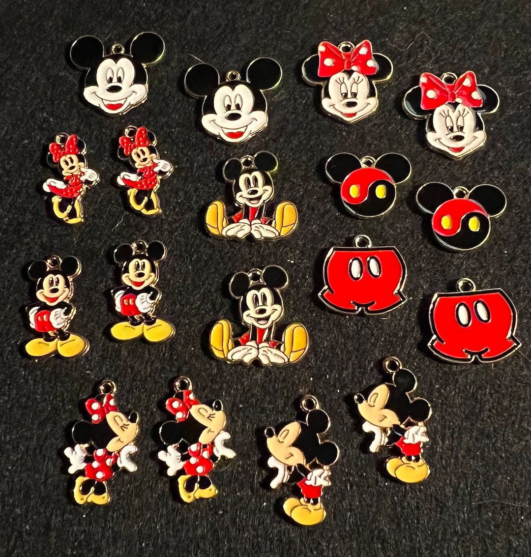 Mickey and Minnie Mouse Charms - Etsy