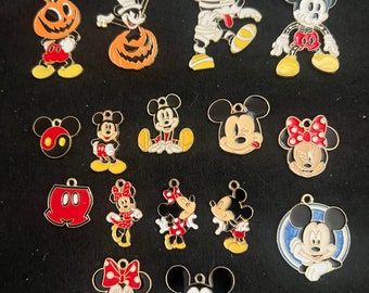 Mickey and Minnie Mouse Charms - Etsy