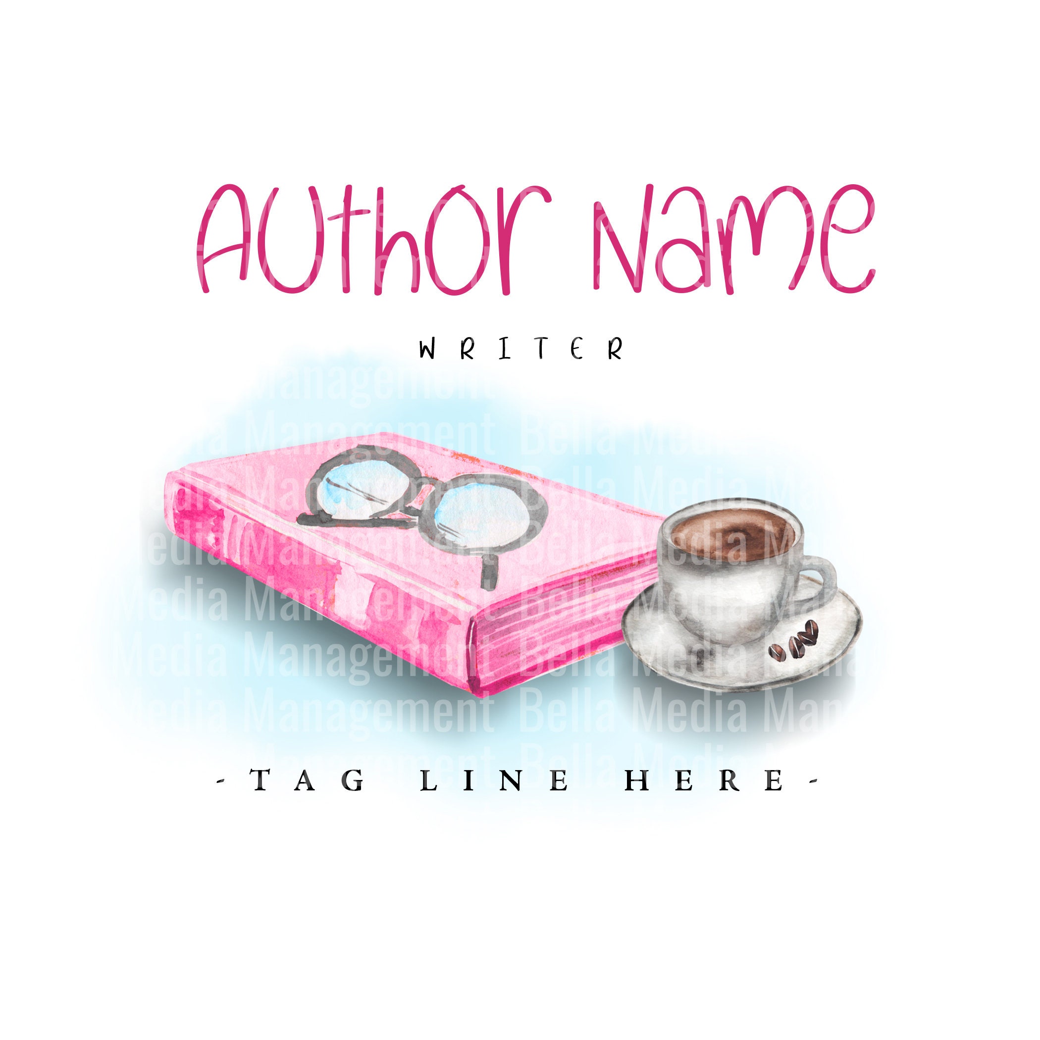 Premade Logo Design- Custom Logos - Author Logo - Writer Logo - Blog ...