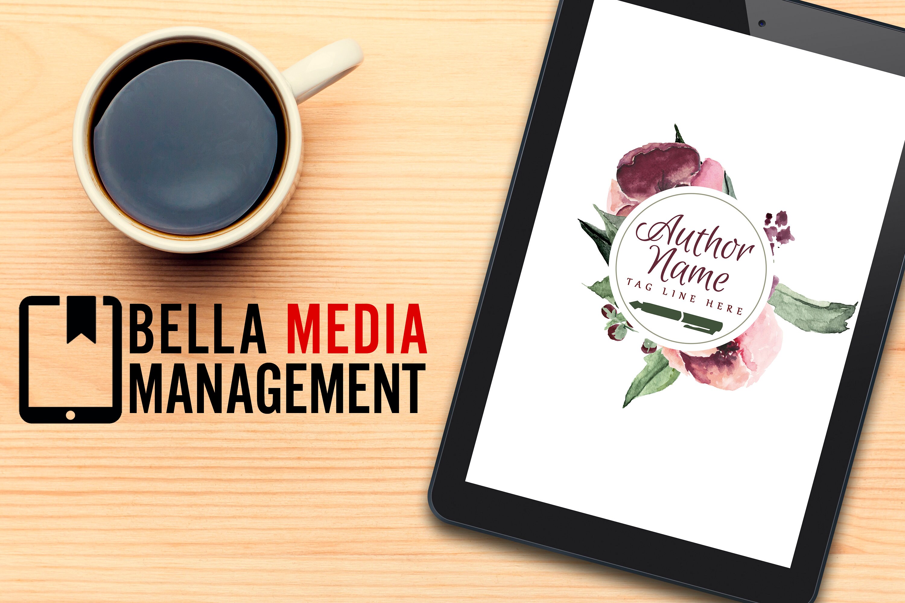 Premade Logo Design, Author Logo, Writer Logo - Romance or Women's ...