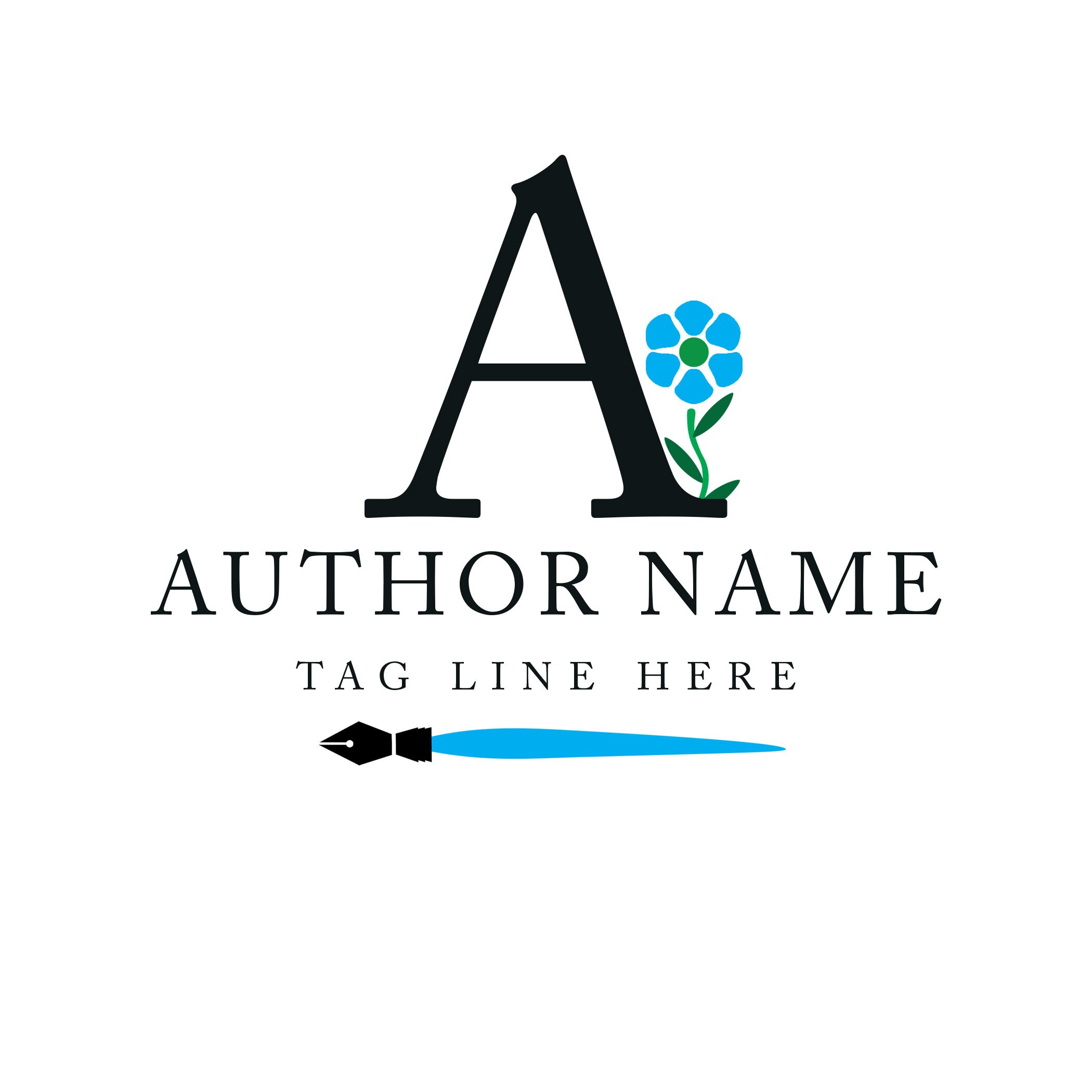 Premade Logo Design - Author Logo - Writer Logo - Typewriter Logo - for ...