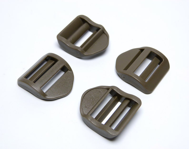 25mm Tactical Army Green Ladder Lock Webbing Strapping Adjuster Tension ...