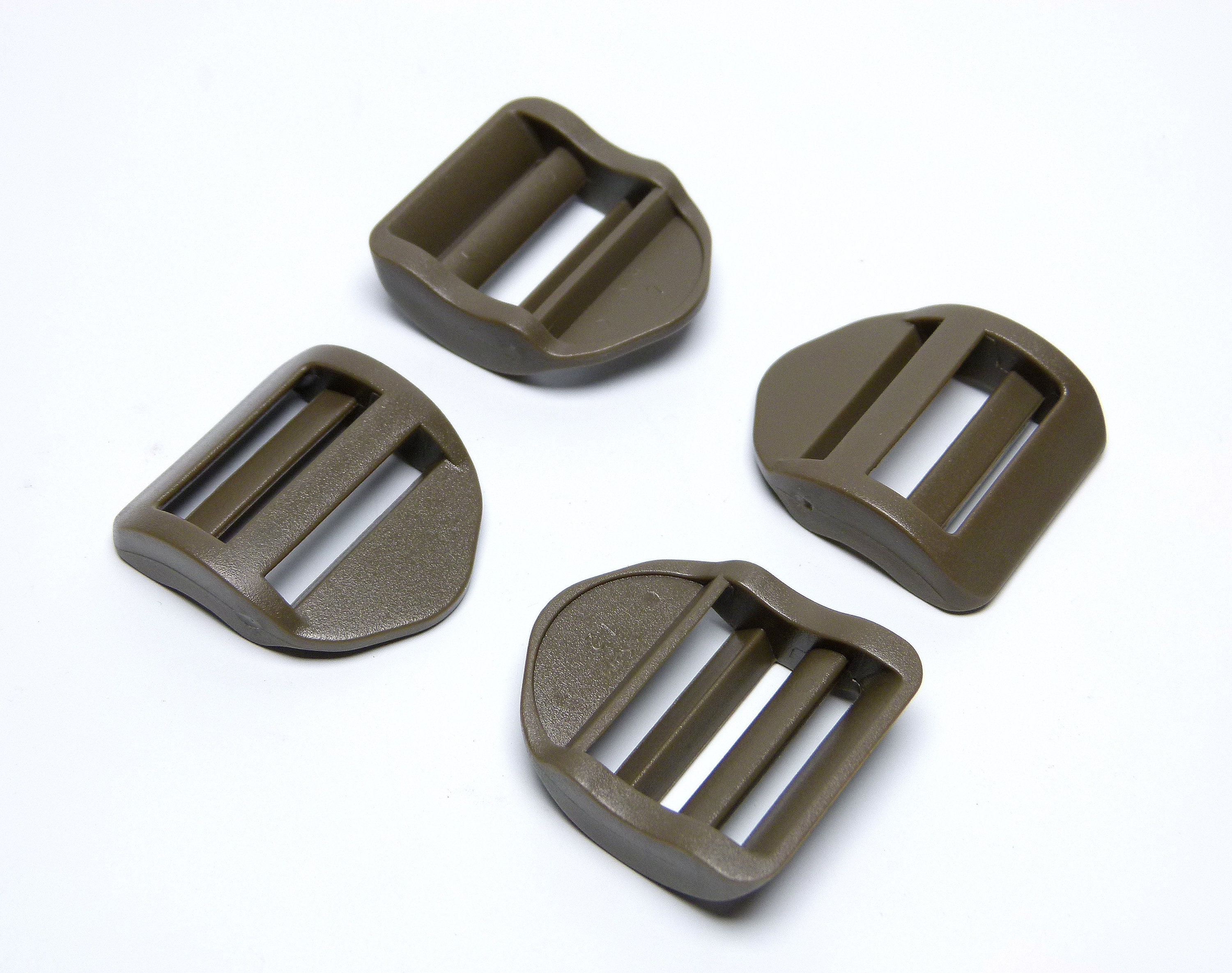 25mm Tactical Army Green Ladder Lock Webbing Strapping Adjuster Tension ...