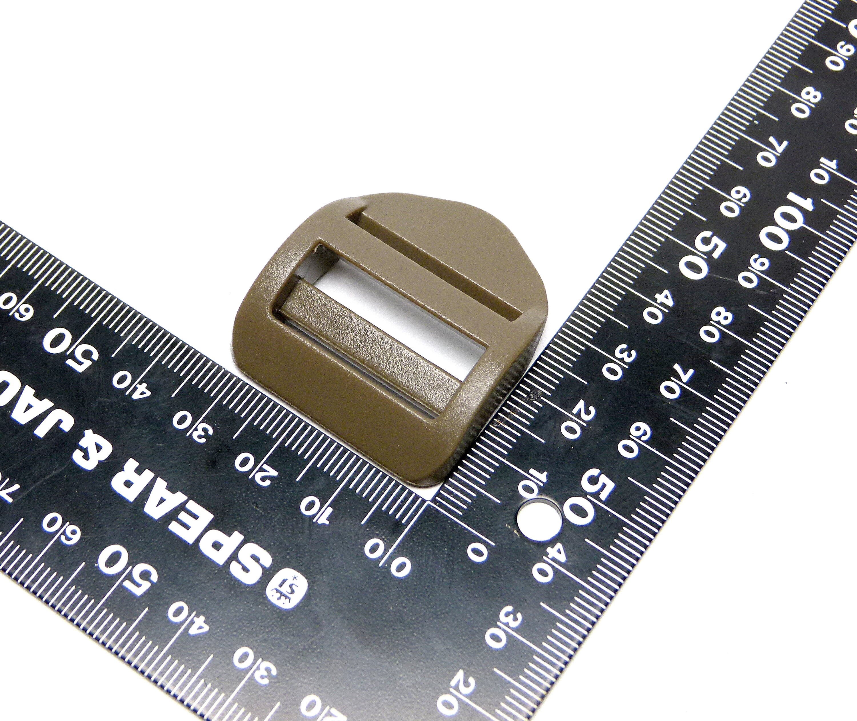 25mm Tactical Army Green Ladder Lock Webbing Strapping Adjuster Tension ...