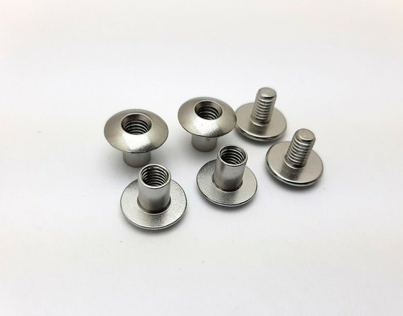 Silver Chicago Screws. Pass Through Posts. Binding Screw | Etsy