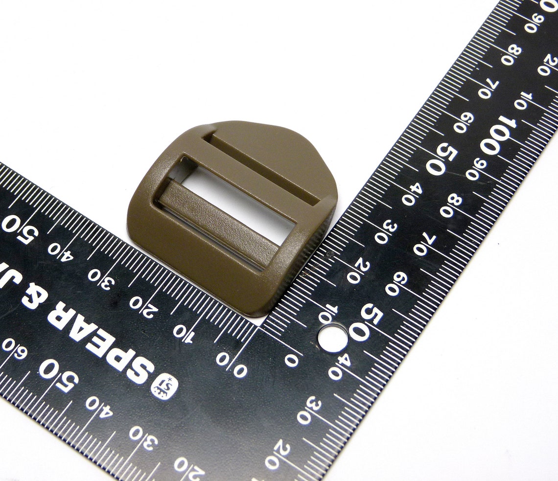 25mm Tactical Army Green Ladder Lock Webbing Strapping Adjuster Tension ...