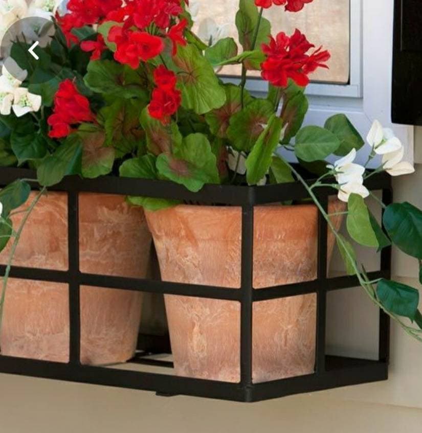 Garden window box wrought iron window box plant pot steel | Etsy
