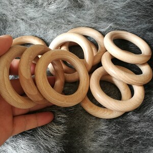 Teething Ring 2.75" (70mm), Wooden Teething Ring, Teething Rings ...
