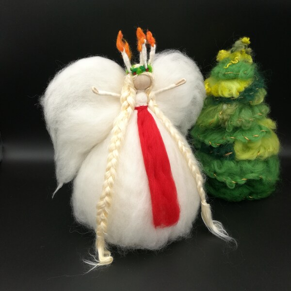 St Lucia Ornament Needle Felted - Etsy