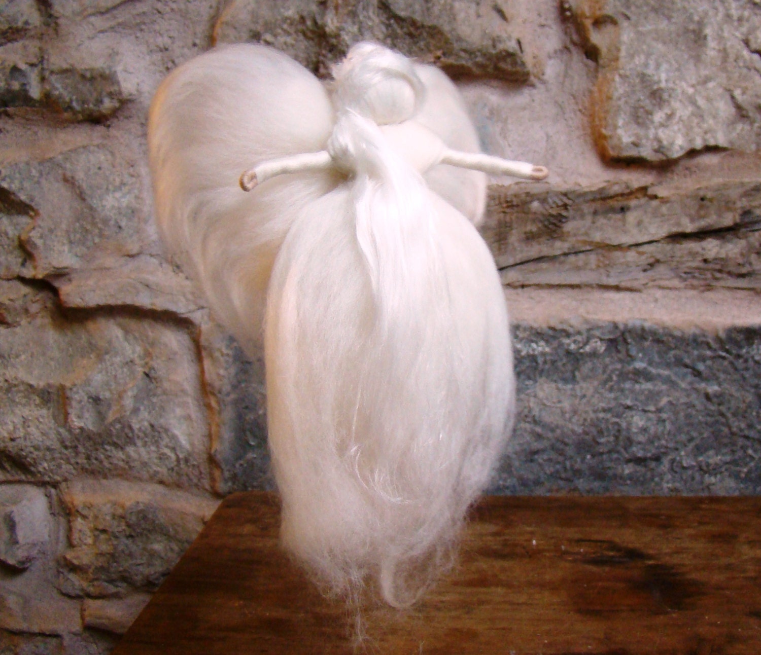 White Angel Tree Topper, Steiner Tree Fairy, Felted Fairy Doll, White ...