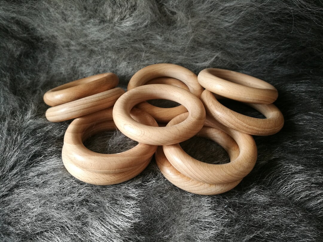 Teething Ring 2.75" (70mm), Wooden Teething Ring, Teething Rings ...