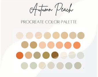 Autumn Peach Procreate Color Palette 30 Color Swatches - Etsy