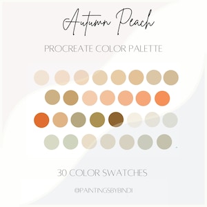 Autumn Peach Procreate Color Palette | 30 Color Swatches | iPad ...