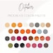 October Procreate Color Palette | 30 Color Swatches | iPad Illustration ...