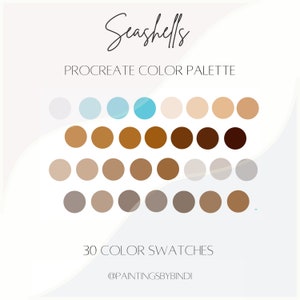 Seashells Procreate Color Palette | 30 Color Swatches | iPad ...
