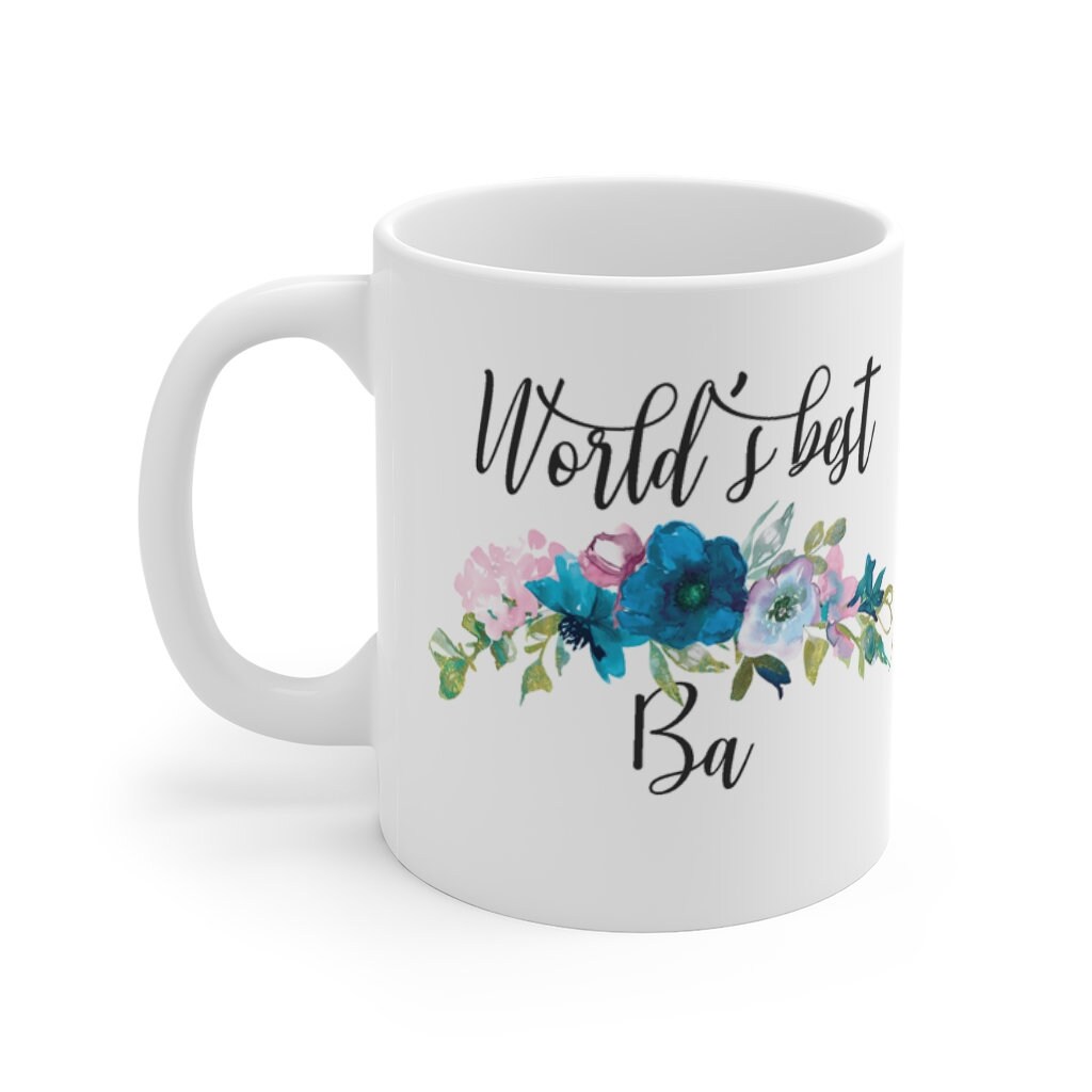 World's Best Ba Coffee Mug | Gujarati Coffee Mug | Floral Indian Mugs ...
