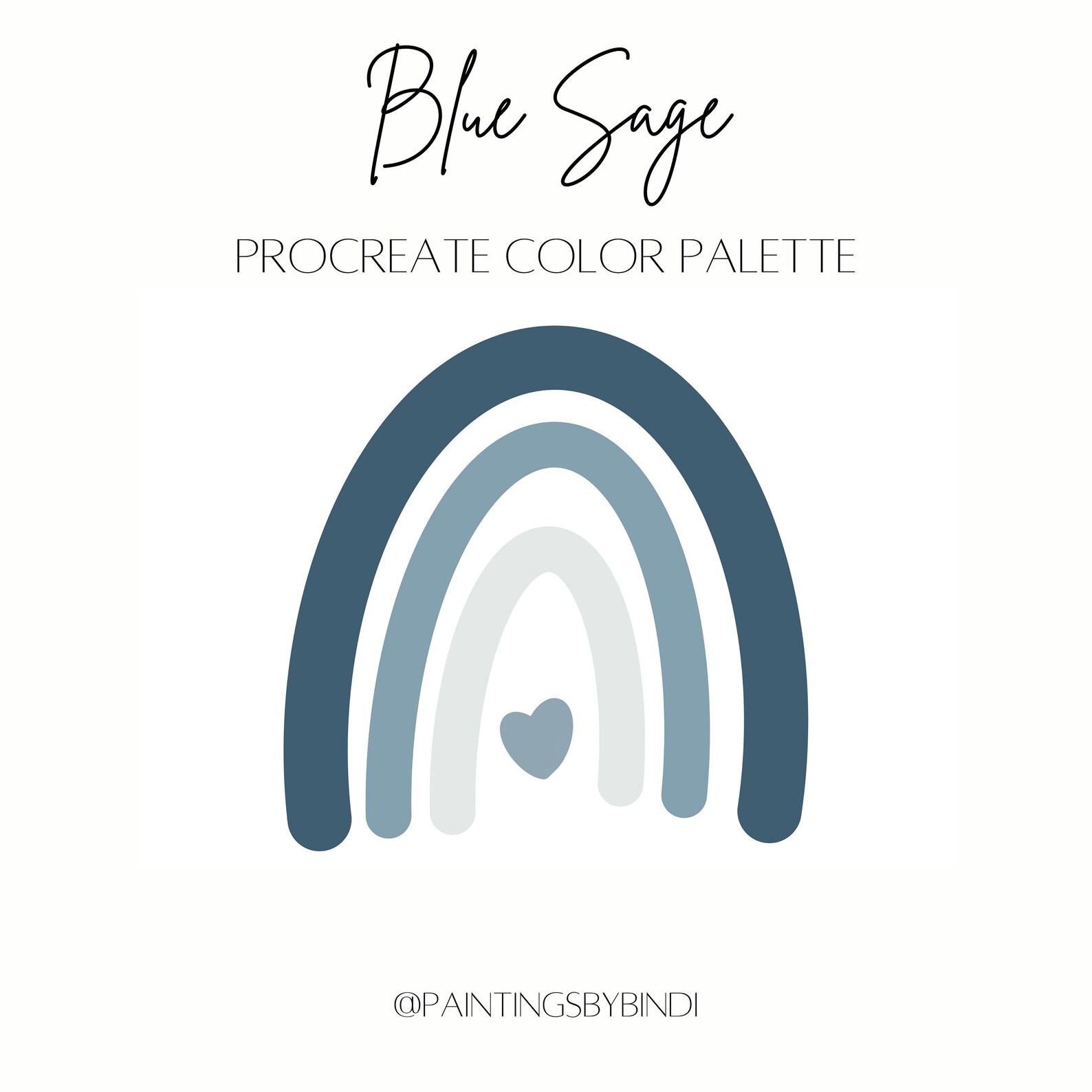 Blue Sage Procreate Color Palette | 30 Color Swatches | iPad ...
