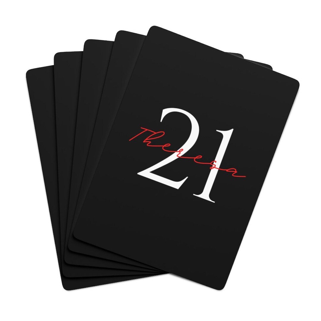 21st Birthday Custom Name Playing Cards | Custom Birthday Playing Cards ...