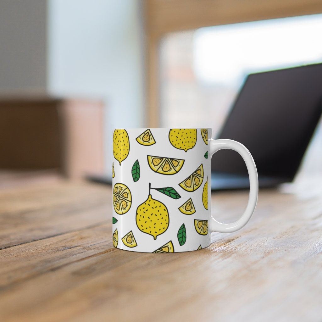 Lemons Coffee Mug 11 Oz Coffee Mug Summer Mugs Lemon - Etsy