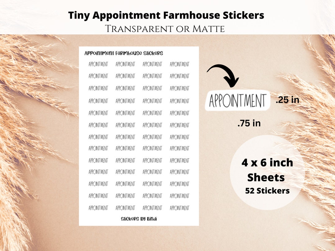Tiny Appointment Planner Stickers Farmhouse Style Small Stickers ...