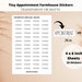 Tiny Appointment Planner Stickers Farmhouse Style Small Stickers ...