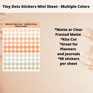 Tiny Dot Stickers Mini Sheet Bullet Point Planner Stickers Multiple ...
