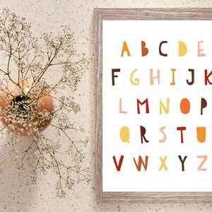Boho Scandinavian Kids Alphabet Instant Download - Kid's Room Printable ...